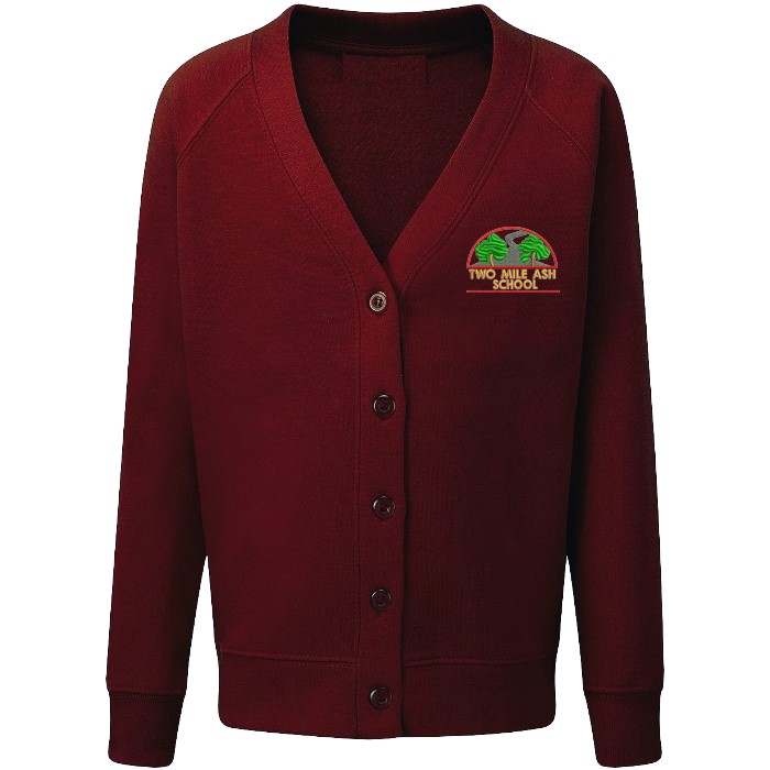 Two Mile Ash School YR6 Maroon Cardigan - Maisies Schoolwear